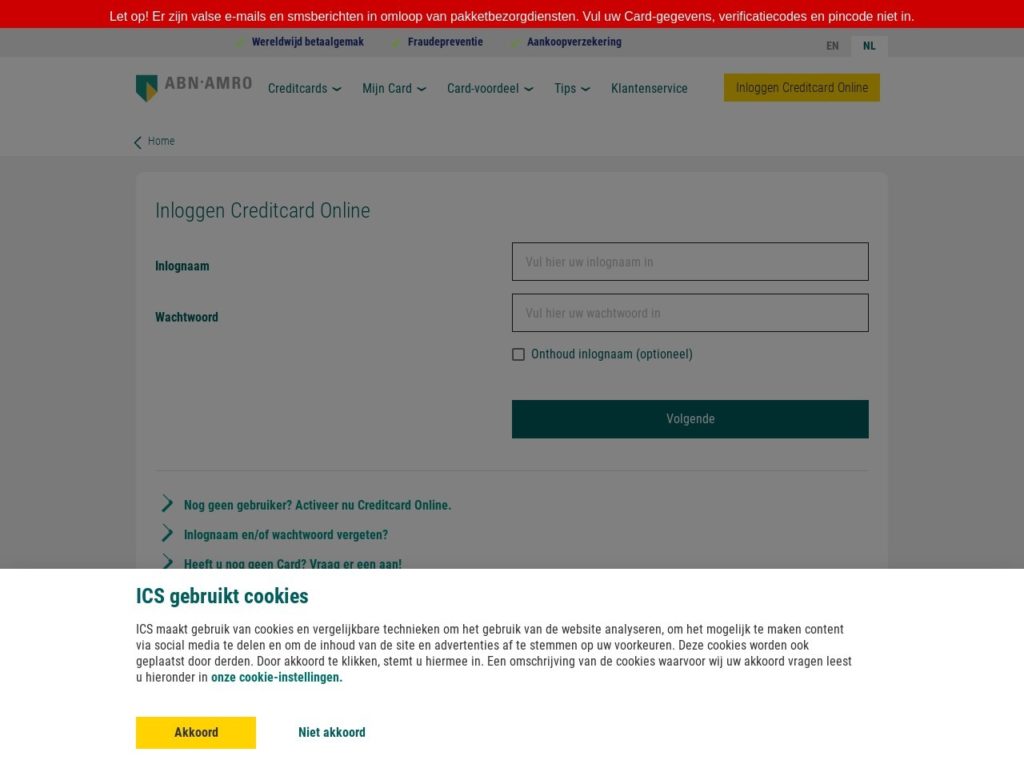 Inloggen bij Abn Amro Creditcard – Inloggen Bij