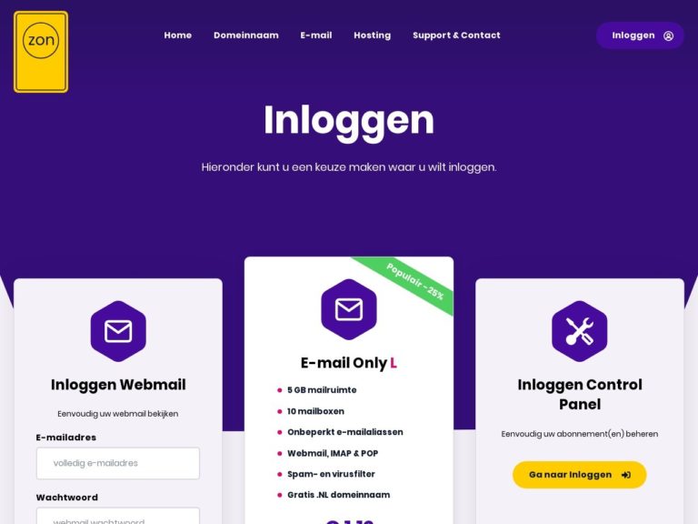 Inloggen bij Zonnet Webmail – Inloggen Bij
