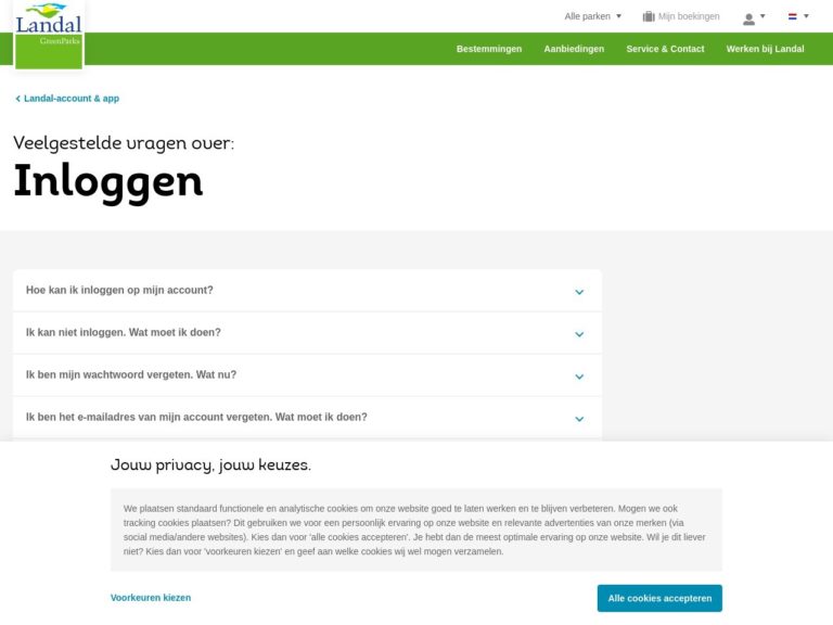 Inloggen bij Landal App – Inloggen Bij