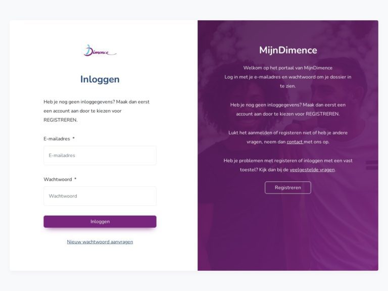 Inloggen bij Mijn Dimence – Inloggen Bij