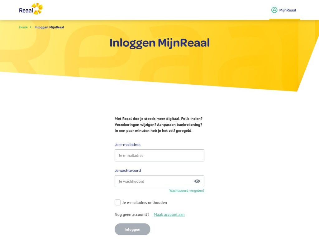 Inloggen bij Mijn Reaal – Inloggen Bij