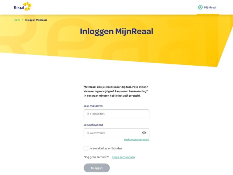 Inloggen bij Mijn Reaal – Inloggen Bij