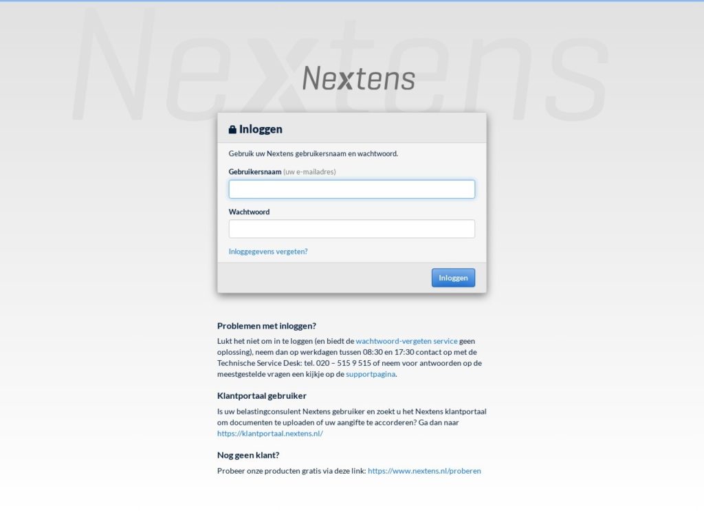 Inloggen bij Nextens – Inloggen Bij