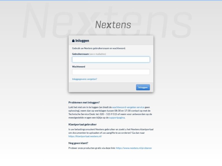 Inloggen bij Nextens – Inloggen Bij
