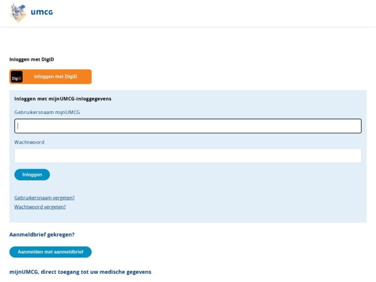 Inloggen bij Op Mijn Umcg – Inloggen Bij