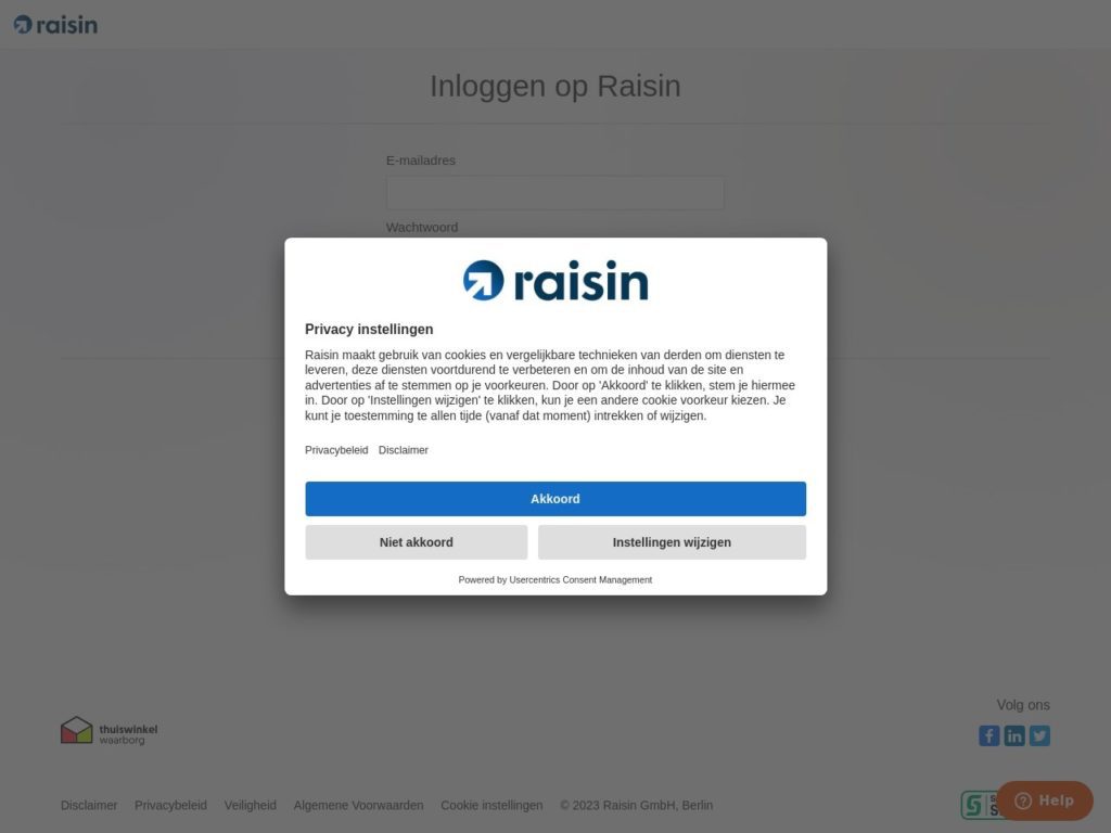 Inloggen bij Raisin – Inloggen Bij