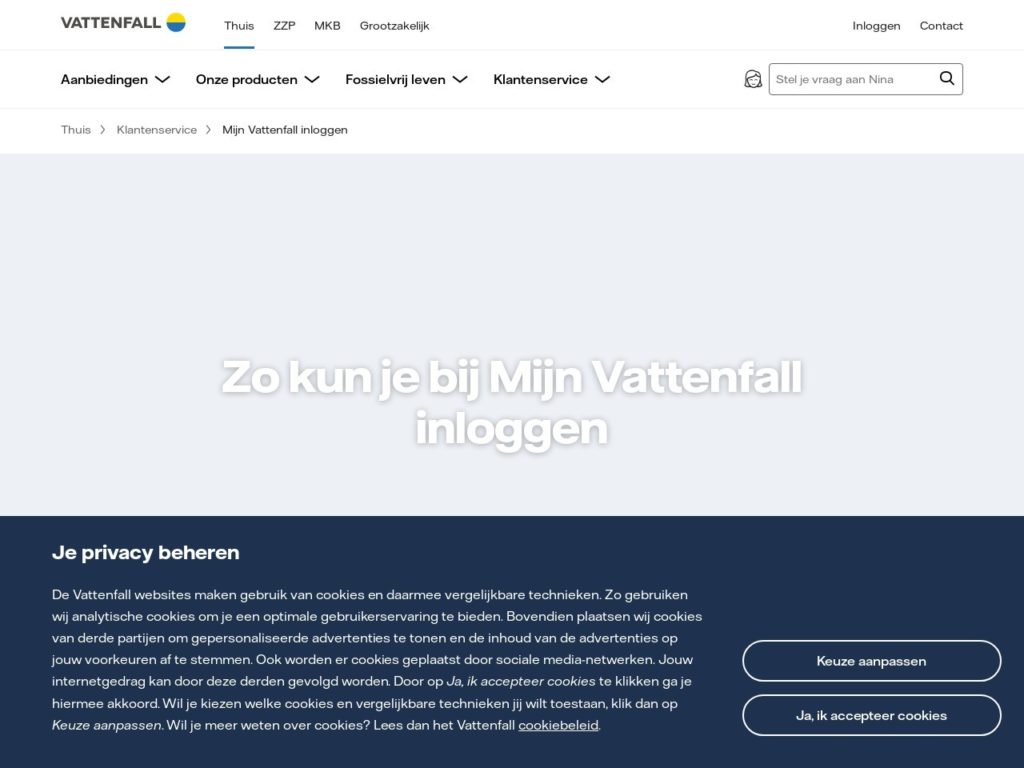 Inloggen bij Vattenfall Met Klantnummer – Inloggen Bij