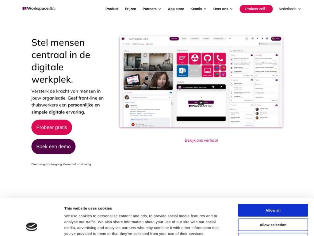Inloggen bij Workspace 365 – Inloggen Bij