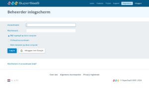 Inloggen bij Supersaas – Inloggen Bij