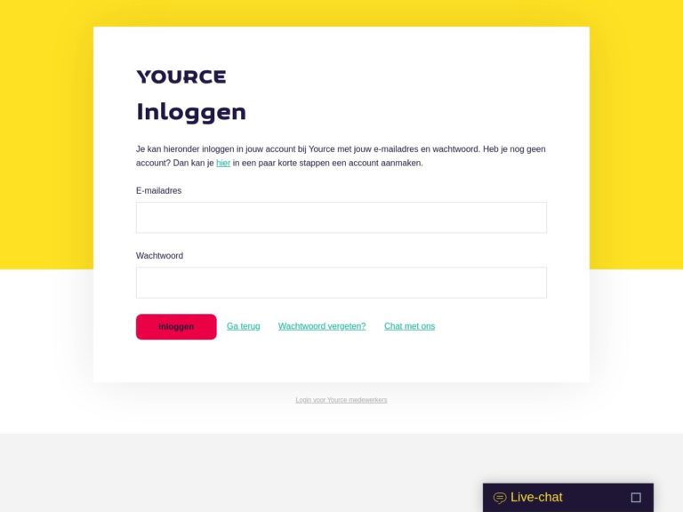 Inloggen bij Yource Portal – Inloggen Bij