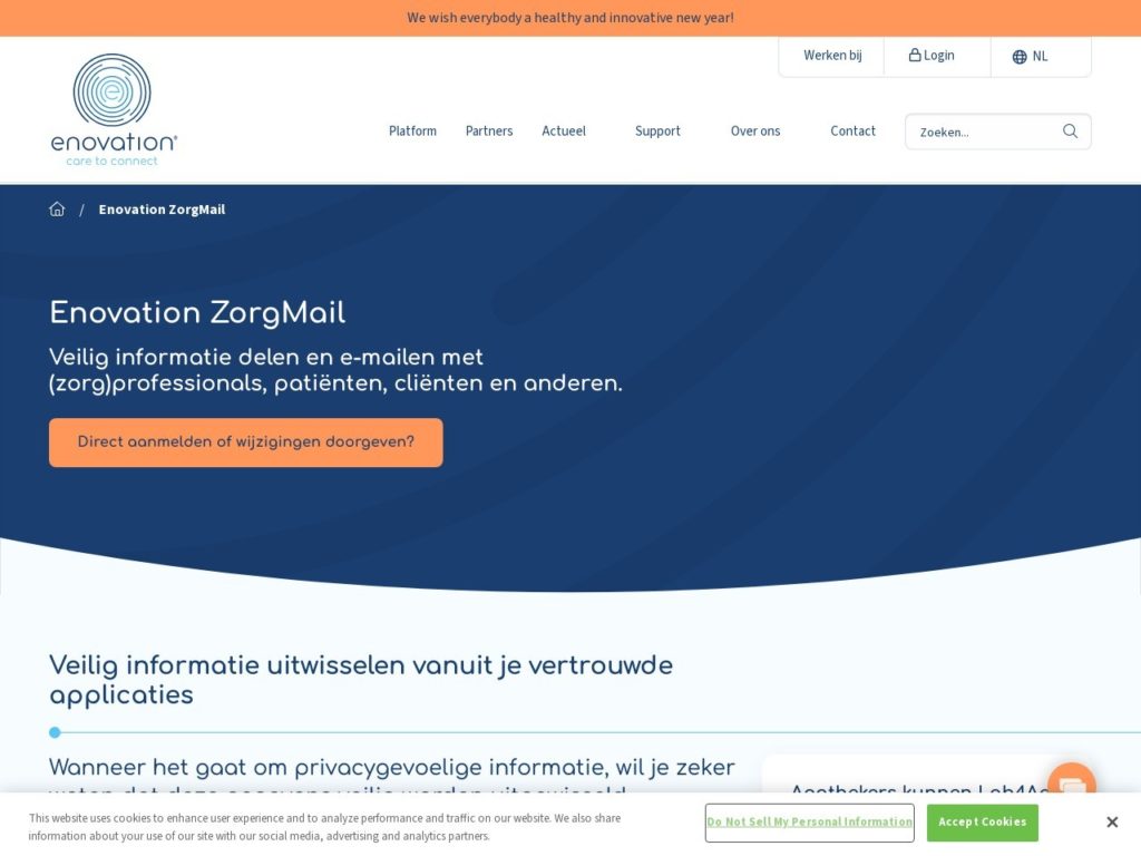 Inloggen bij Zorgmail Secure Email – Inloggen Bij