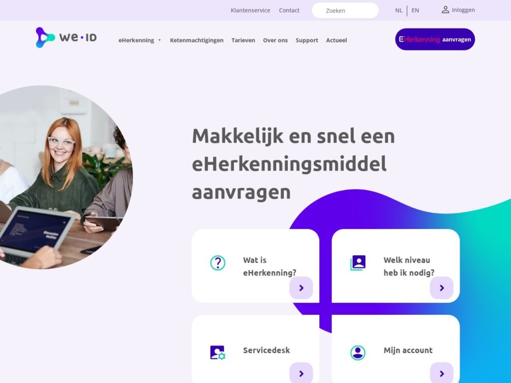 Inloggen bij Eherkenning We Id – Inloggen Bij