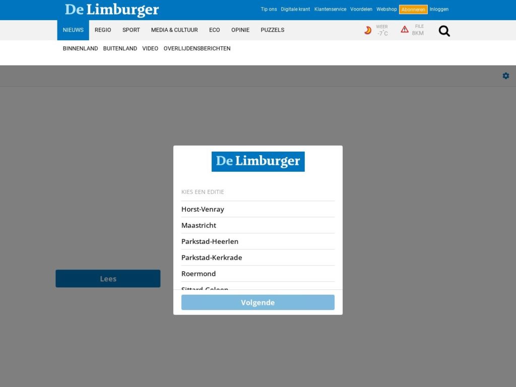 Inloggen bij Krant Digitaal De Limburger – Inloggen Bij