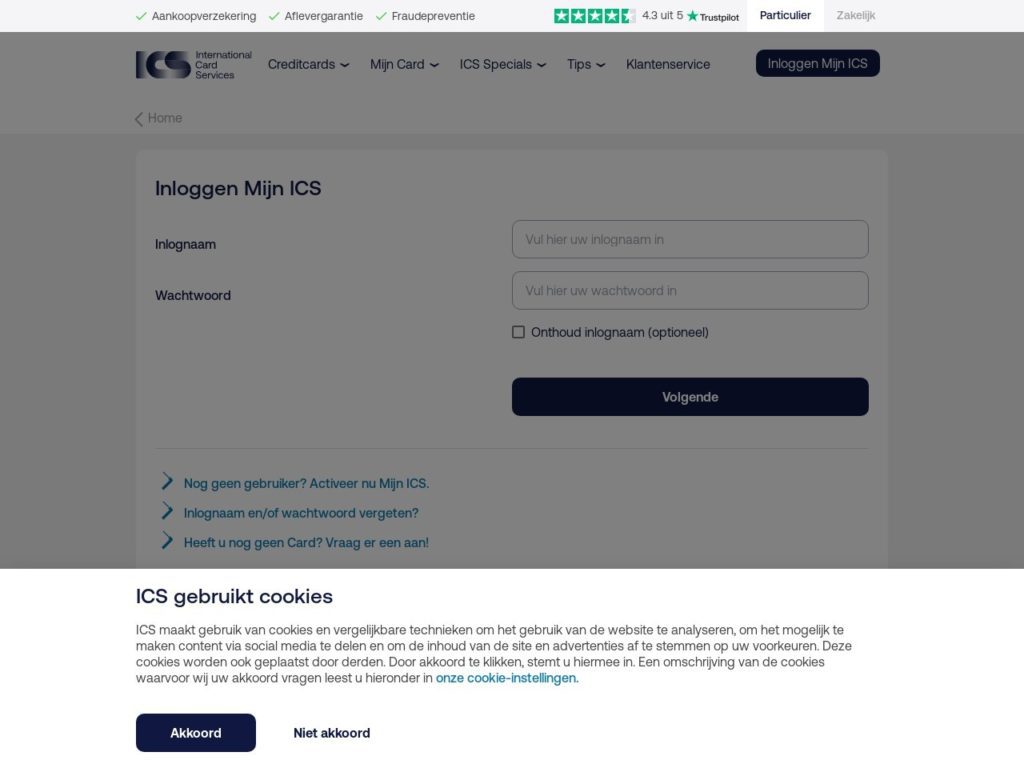 Inloggen bij Mijn Ics Card – Inloggen Bij
