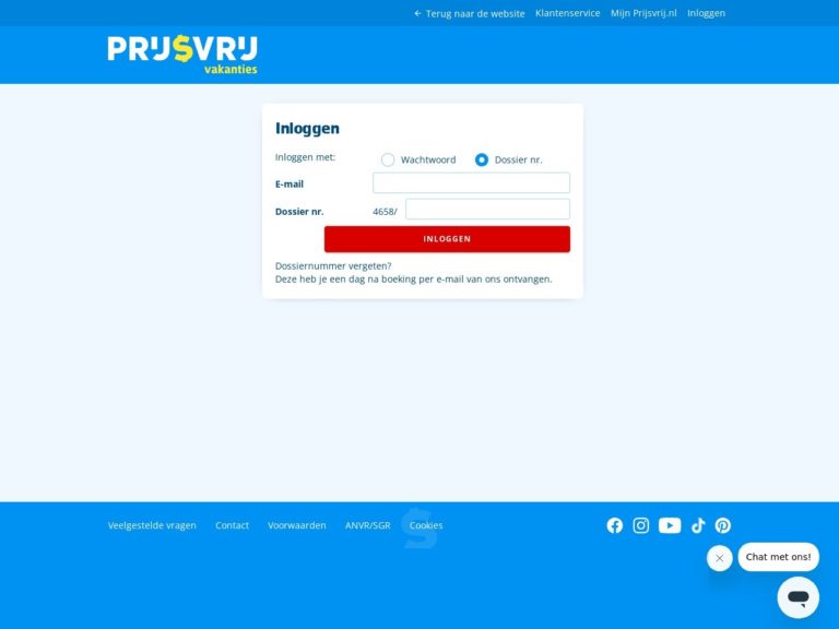Inloggen bij Mijn Prijsvrij – Inloggen Bij