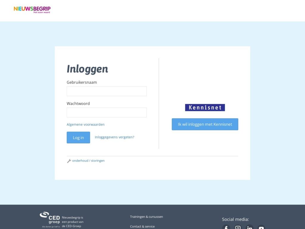 Inloggen bij Nieuwsbegrip – Inloggen Bij