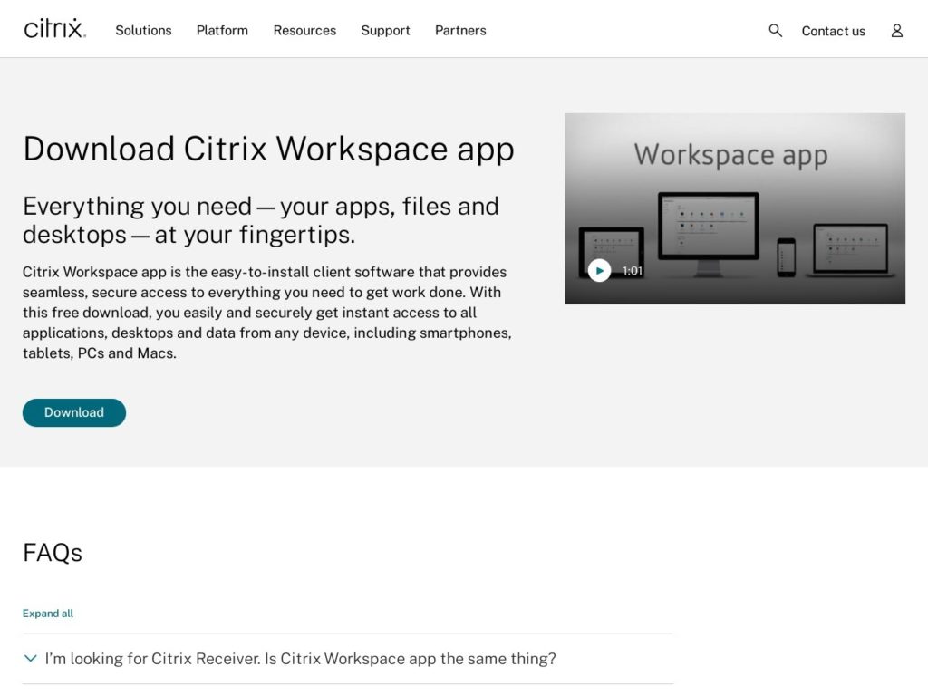 Inloggen bij Citrix Receiver – Inloggen Bij