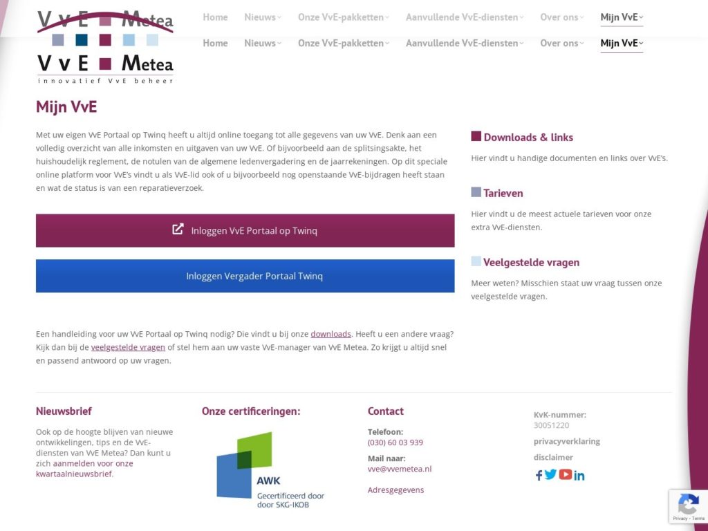 Inloggen bij Vve Metea – Inloggen Bij