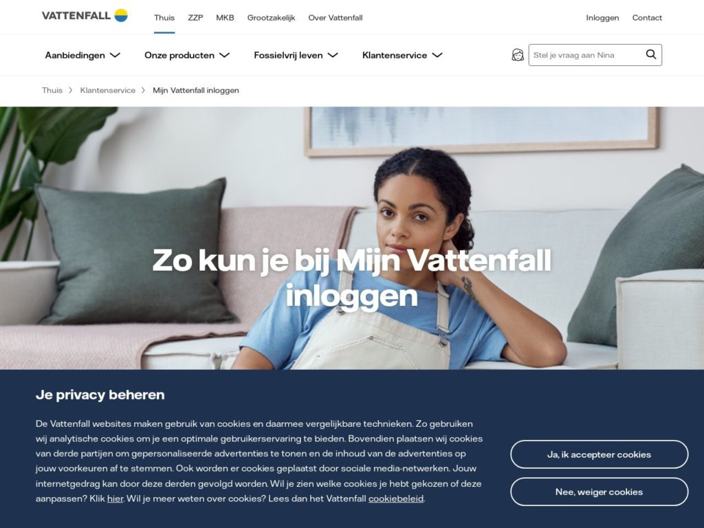 Inloggen bij Mijn Vattenfall Vattenfall – Inloggen Bij