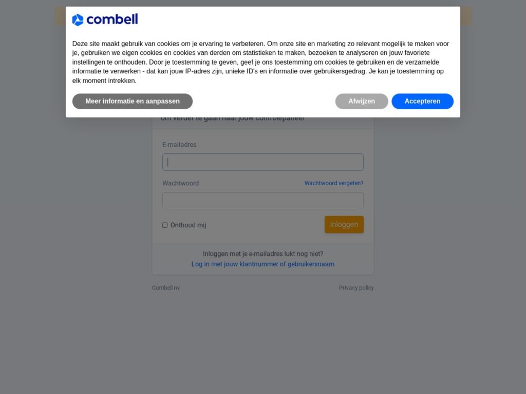 Inloggen bij My Combell – Inloggen Bij