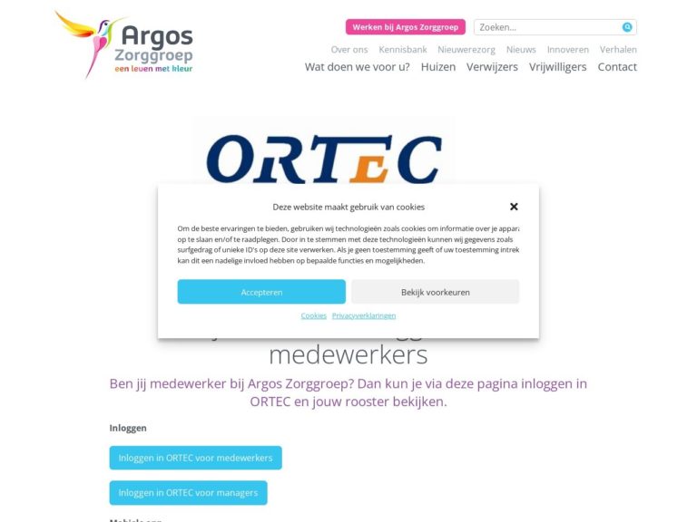 Inloggen bij Ortec Rooster – Inloggen Bij