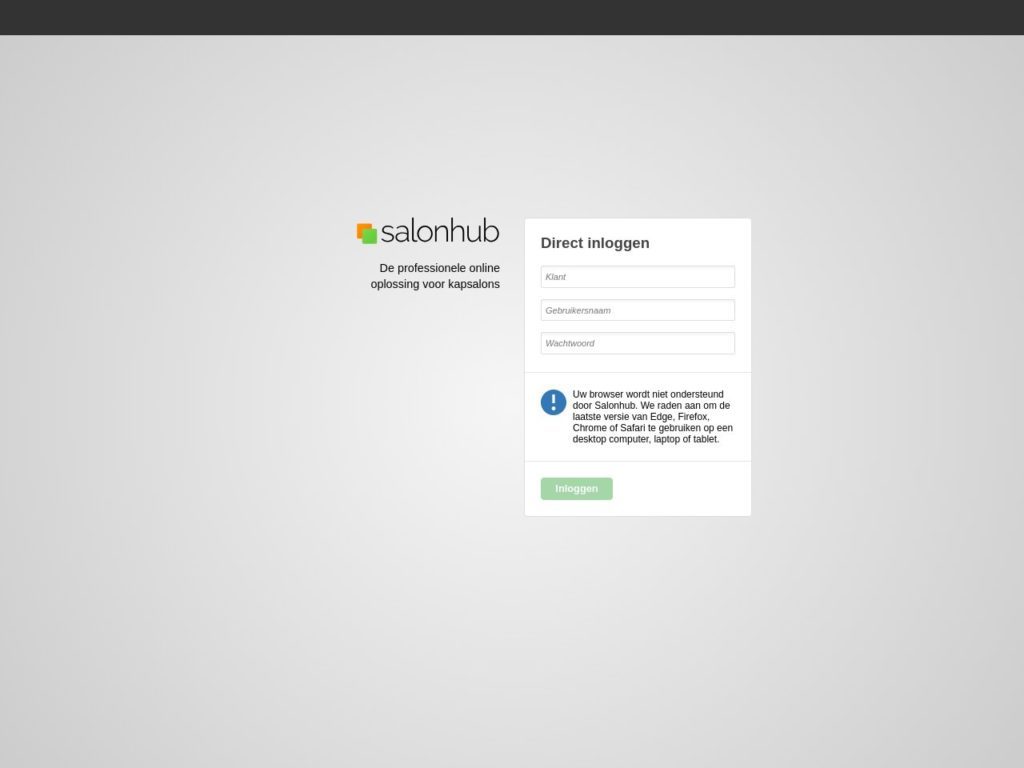 Inloggen bij Salonhub – Inloggen Bij