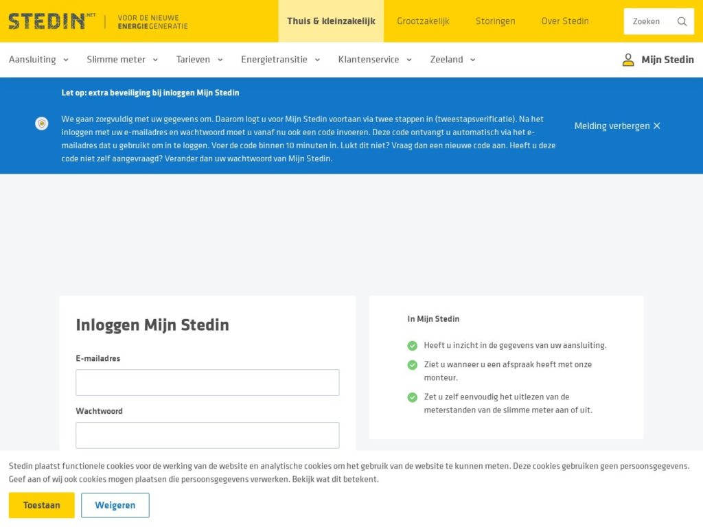 Inloggen bij Stedin – Inloggen Bij