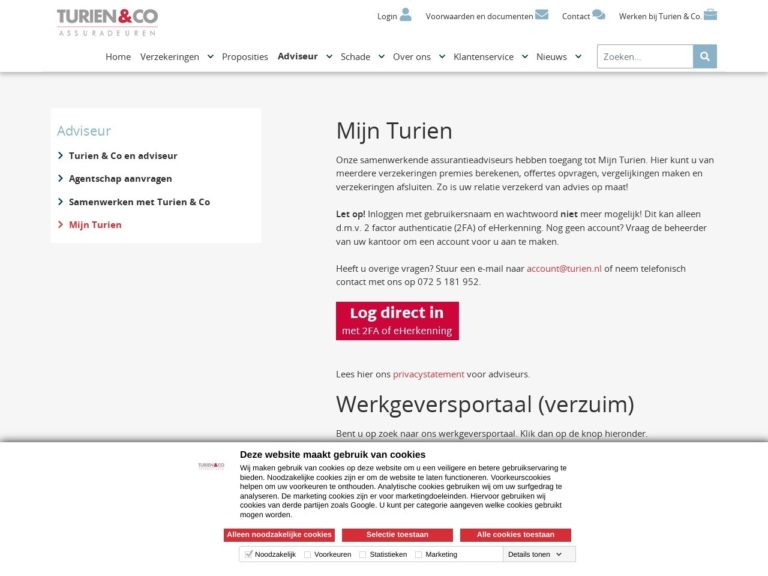 Inloggen bij Turien Adviseur – Inloggen Bij
