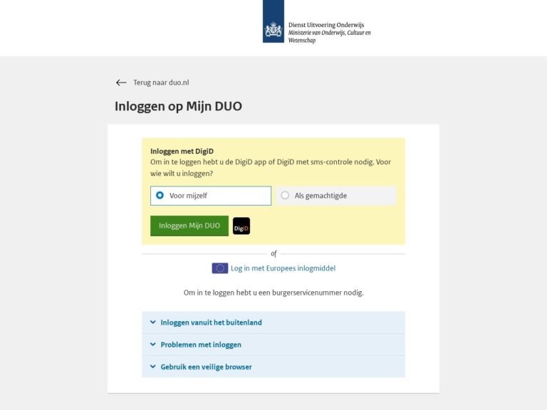 Inloggen bij Mijn Duo Als Gemachtigde – Inloggen Bij