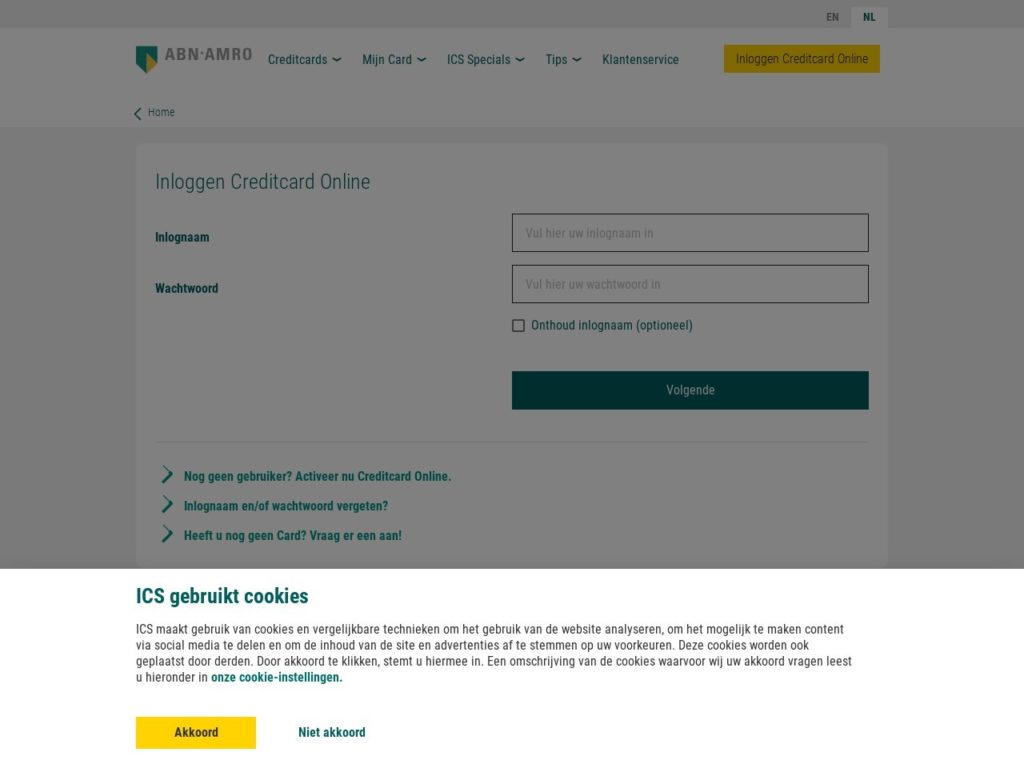 Inloggen bij Abn Ics Cards – Inloggen Bij