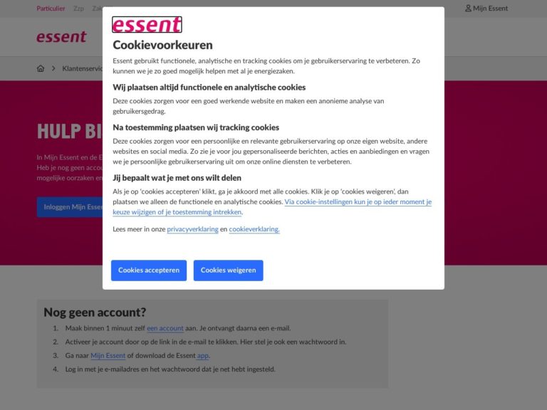 Inloggen bij Essent Digid – Inloggen Bij