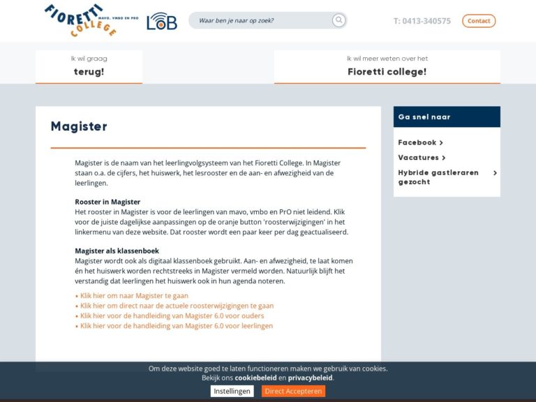 Inloggen bij Magister Fioretti – Inloggen Bij