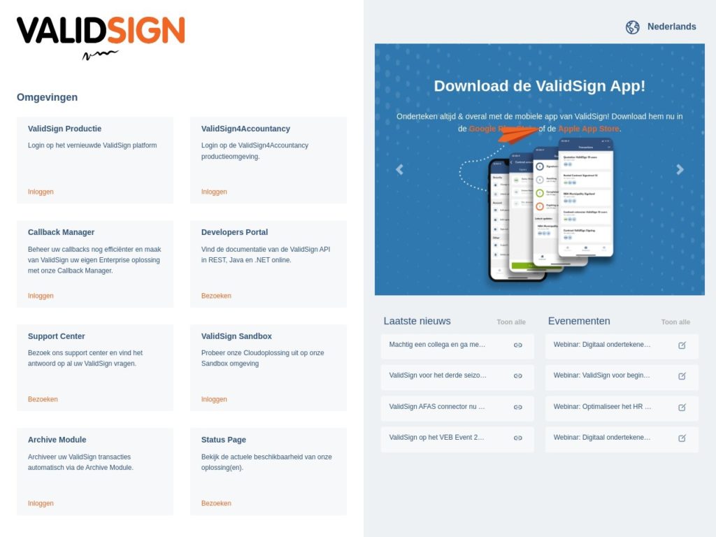 Inloggen bij My Validsign – Inloggen Bij