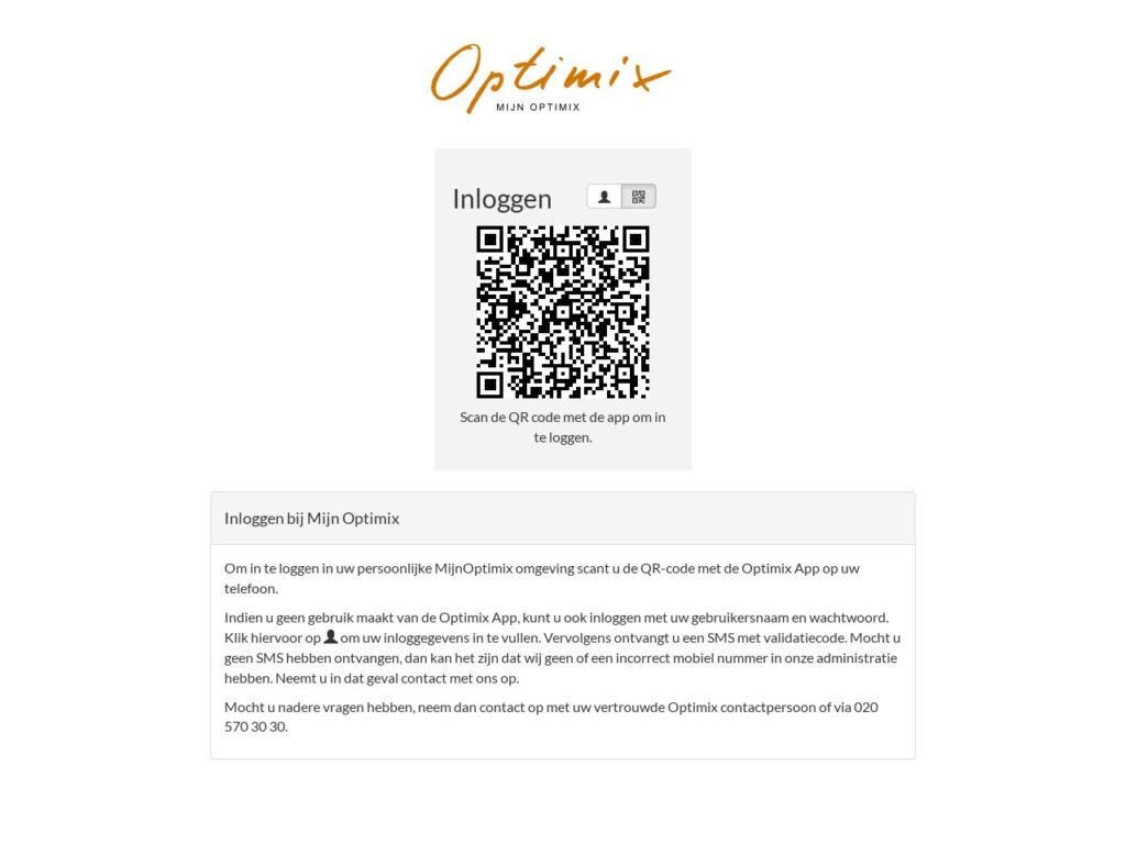 Inloggen bij Optimix – Inloggen Bij