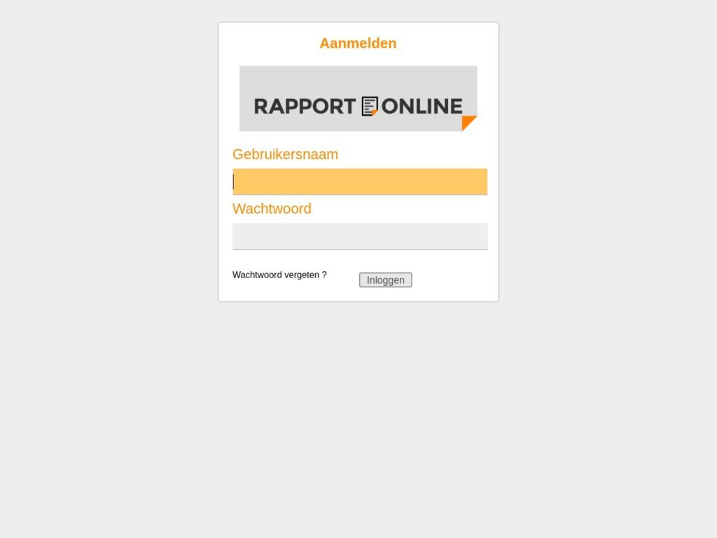 Inloggen bij Rapport Online – Inloggen Bij