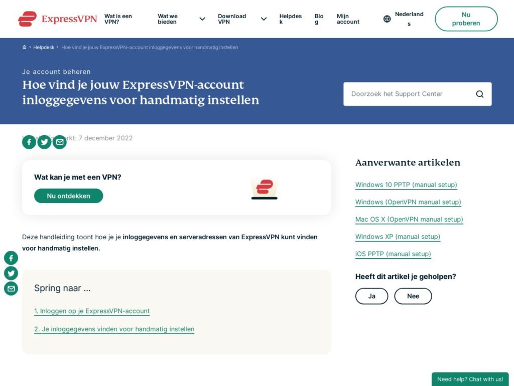 Inloggen bij Vpn Express – Inloggen Bij