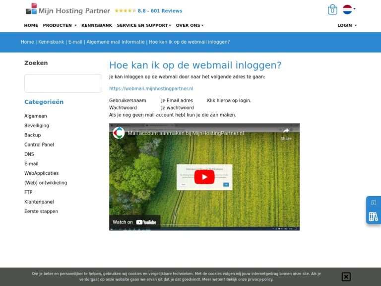 Inloggen bij Webmail Mijnhostingpartner – Inloggen Bij