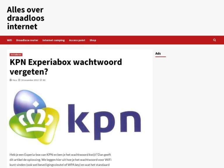 Inloggen bij Kpn Experia Box Wachtwoord Vergeten – Inloggen Bij