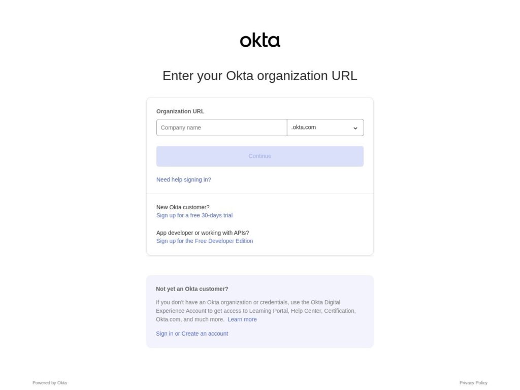 Inloggen bij Okta – Inloggen Bij