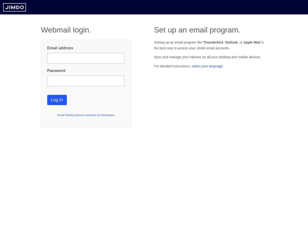 Inloggen bij Jimdo Mail – Inloggen Bij